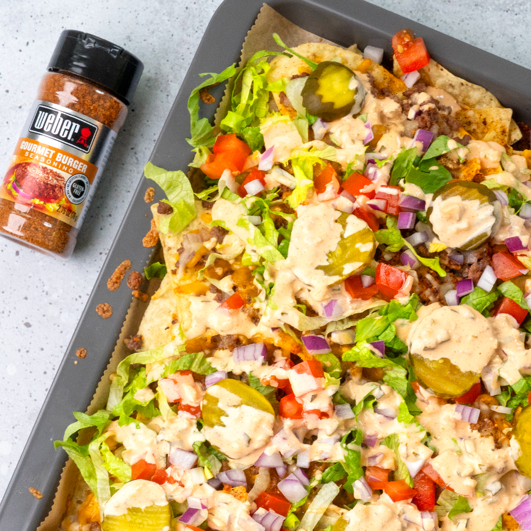 Loaded Cheeseburger Nachos - Weber Seasonings