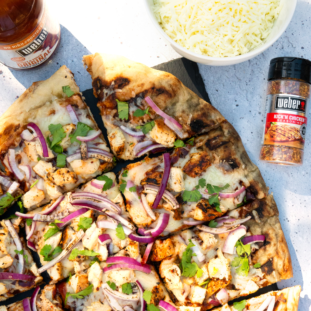 Grilled BBQ Chicken Pizza - Weber Seasonings